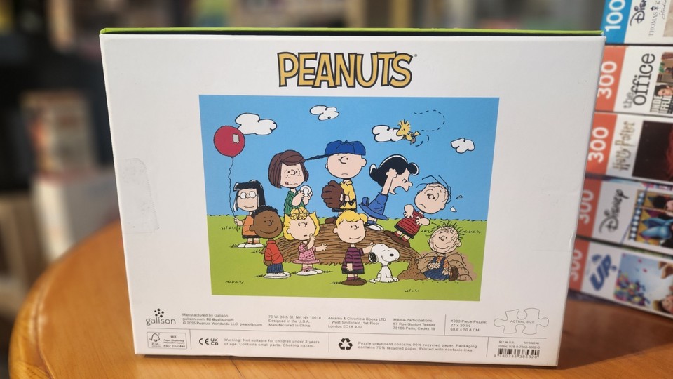 Peanuts 1000 Piece Puzzle - Galison 2025 Charlie Brown Snoopy Woodstock ...
