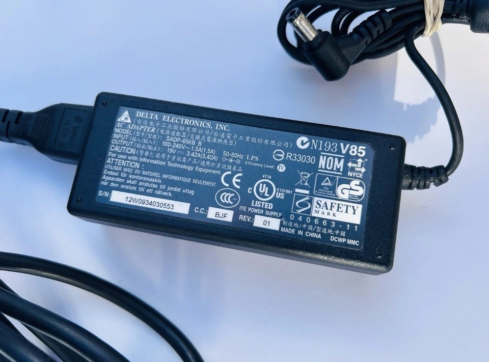 Genuine Delta (SADP-65KB B) AC Adapter Power Supply Output 19V 3.42A | eBay