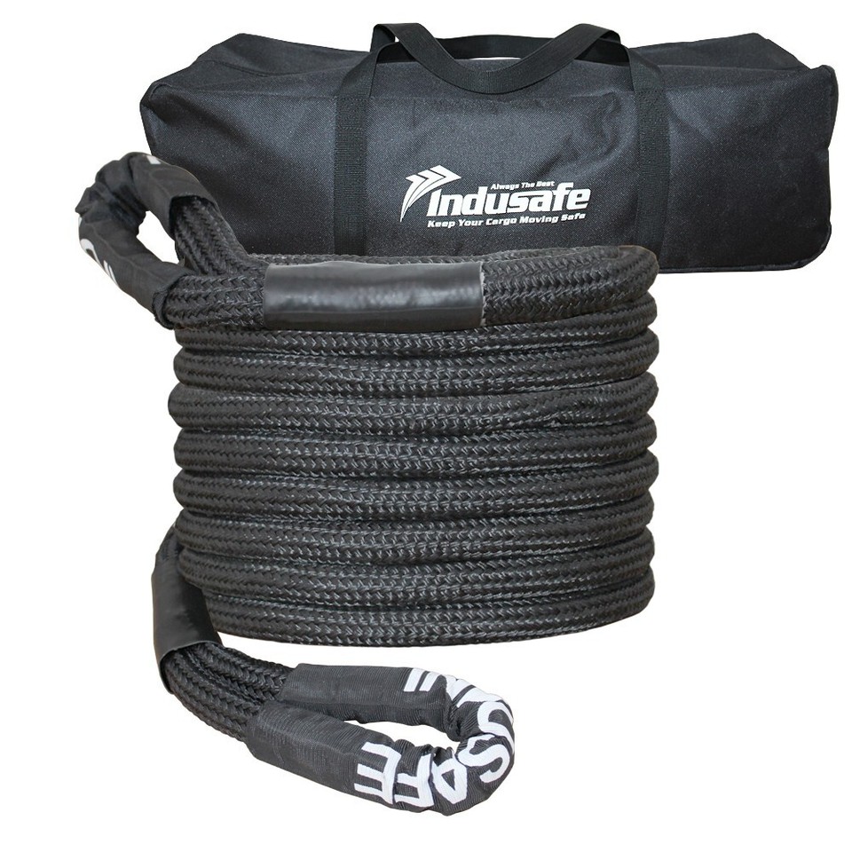 1" x 20' Kinetic Energy Recovery Rope Tow Strap Heavy Duty Snatch Rope ...