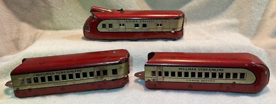 1930’s Marx M10000 Tin Union Pacific Passenger Train w/2 cars Made in ...