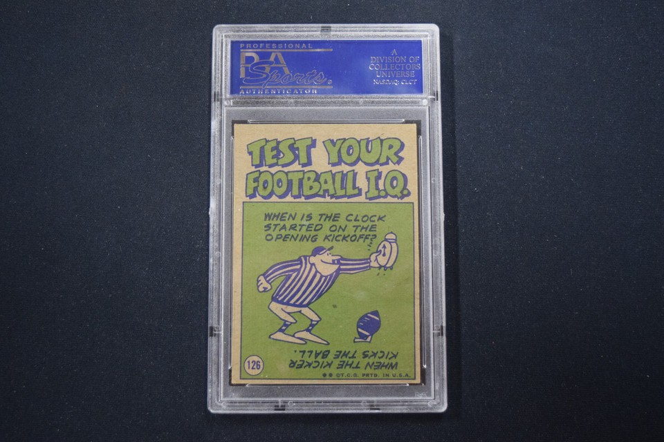 John Riggins 1972 Topps #126 Rookie Card Pro Action New York Jets PSA 7 ...