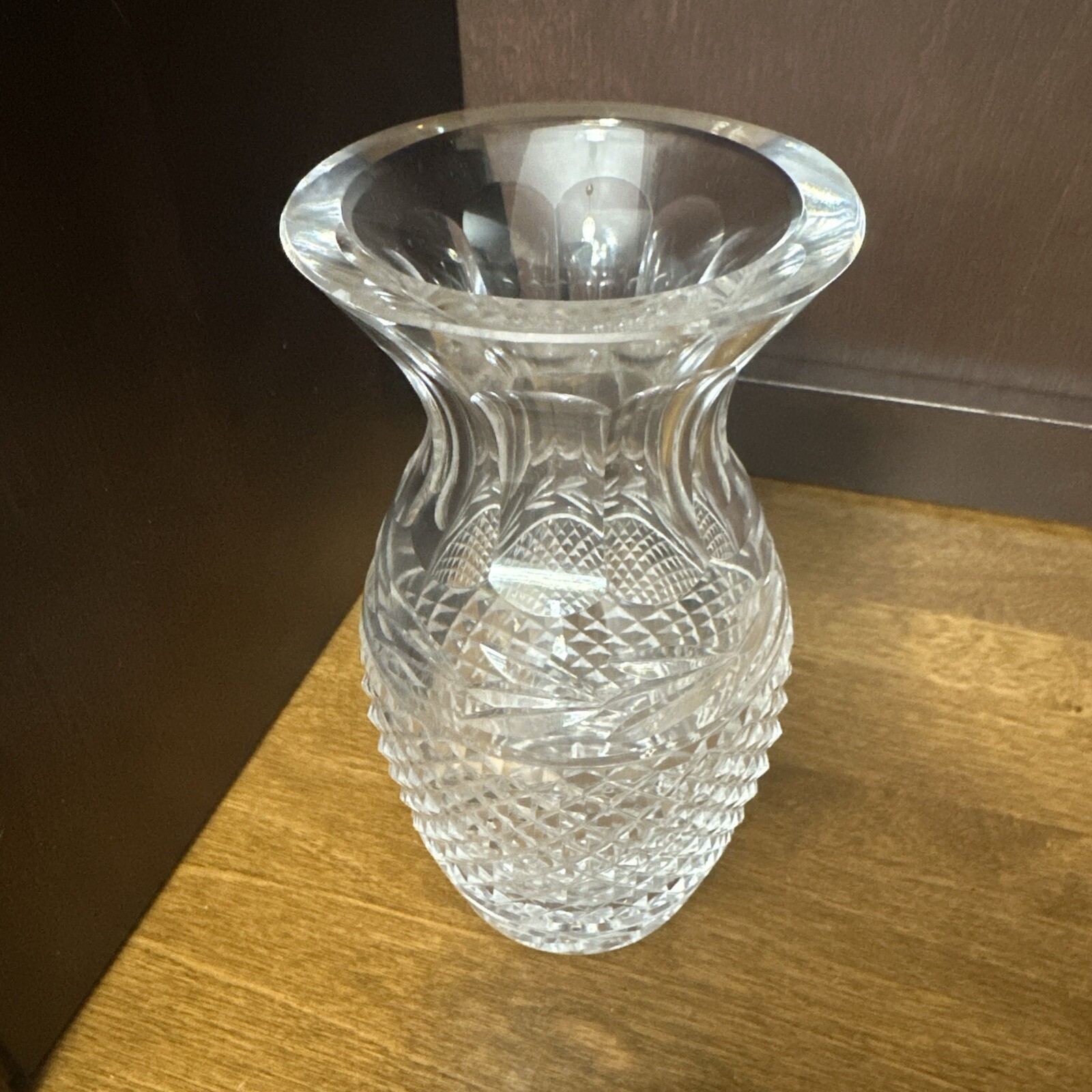Waterford Crystal Glandore 7" Flared Vase Logo Incised Vintage | eBay