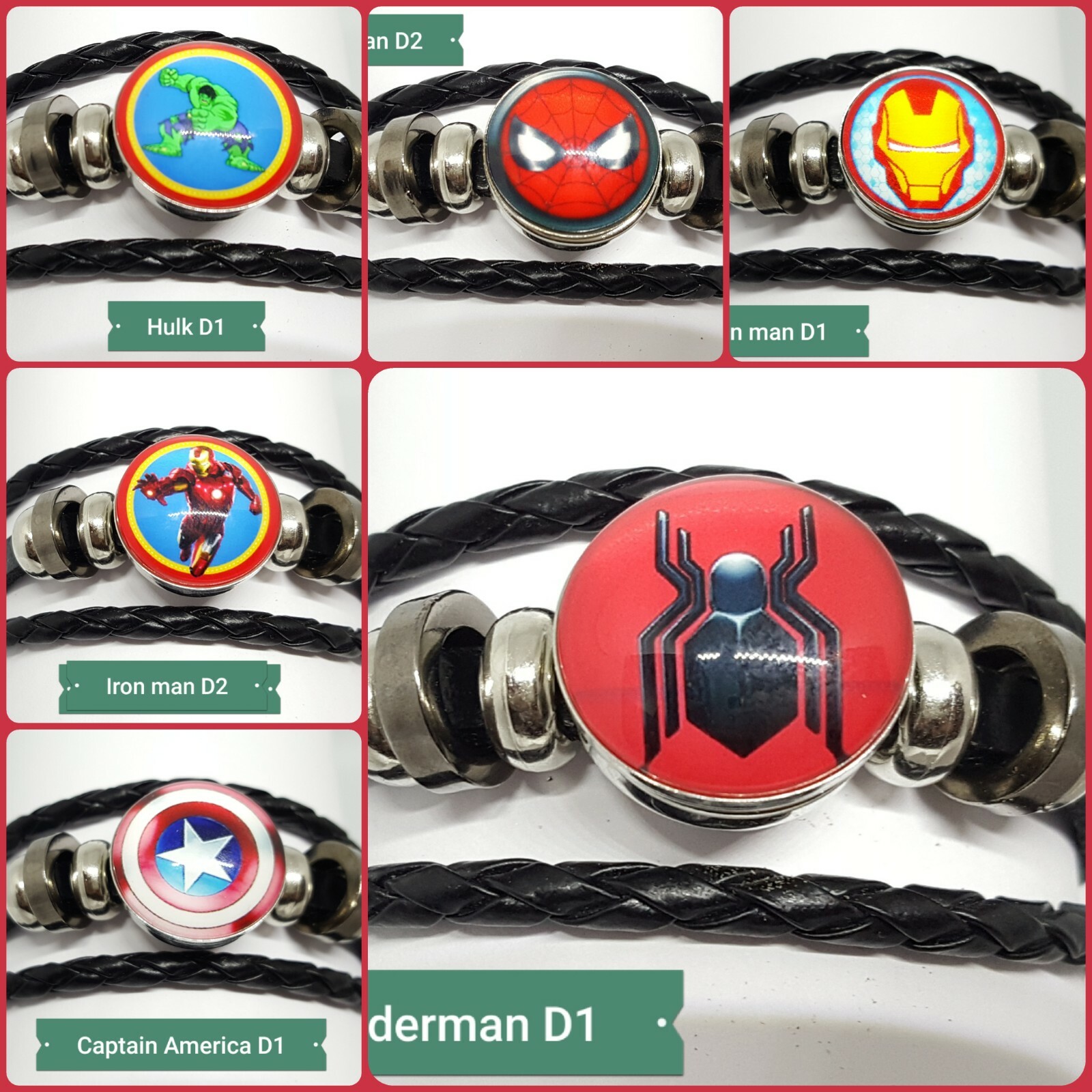 Super Hero Bracelet Wristband/ Superman/ Batman/ Flash/ Spiderman /Got ...