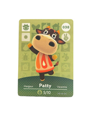 Patty 038 Animal Crossing Amiibo Card AUTHENTIC Series 1 Cow ACNH | eBay
