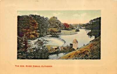CLITHEROE LANCASHIRE ENGLAND~THE COE-RIVER RIBBLE-COSMO SERIES PHOTO ...