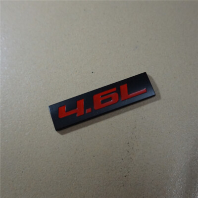 1x Red 4.6L Black Metal Decal Emblem Badge Sticker Auto suv Limited ...