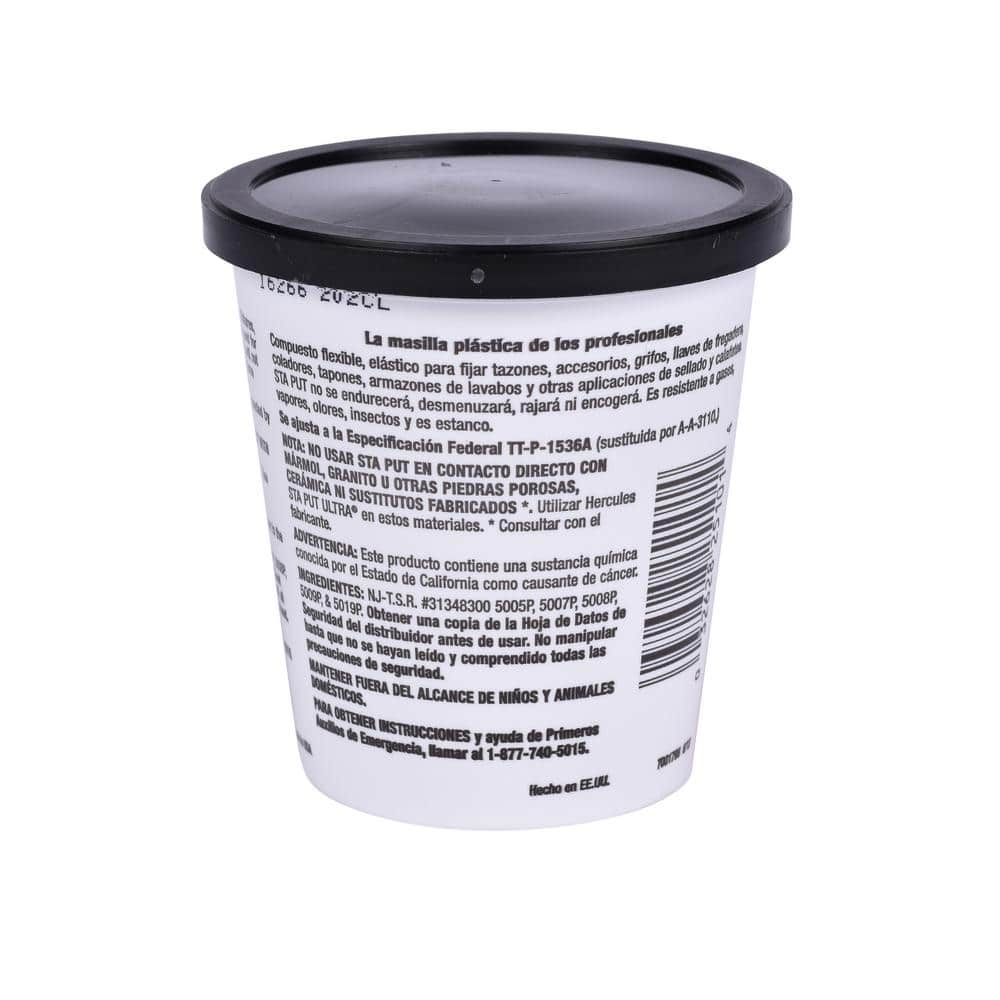 Sta-Put 14 oz. Plumber's Putty Plumbers Putty Formula will not Crack or ...