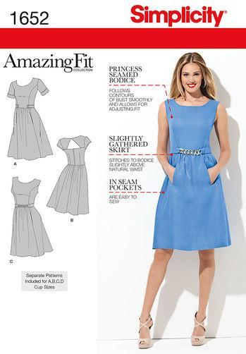New Simplicity Sewing Pattern Amazing Fit Misses & Plus Size Dress You ...
