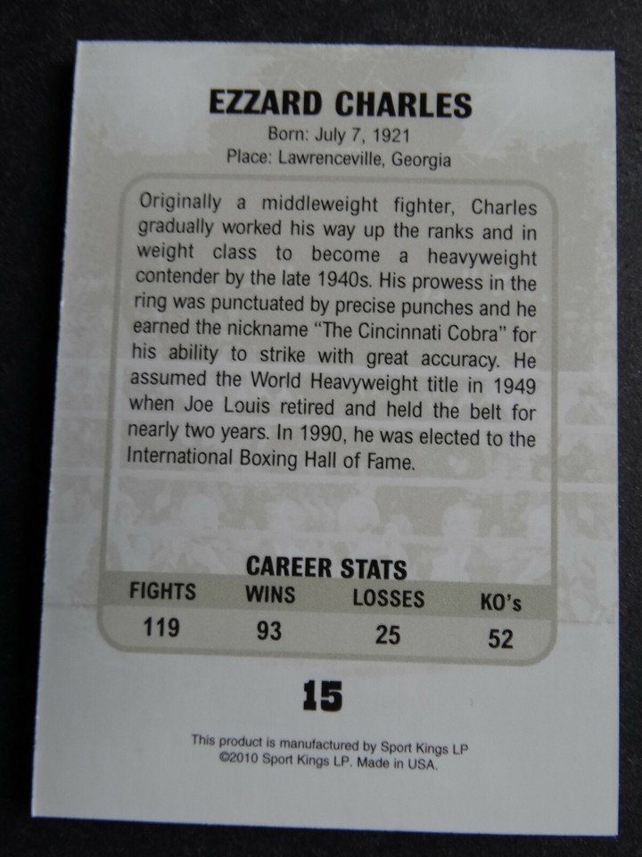 2011 Ringside Boxing Round One Gold Cards Complete Your Set U Pick List ...