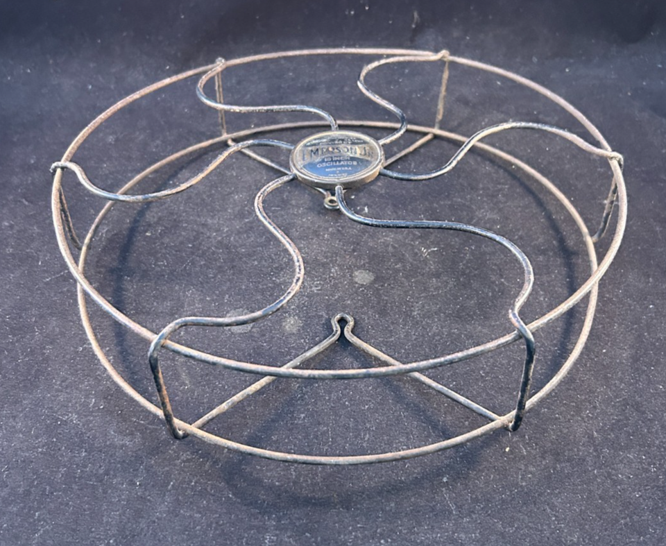 antique Emerson Jr. 10" fan cage with badge | eBay