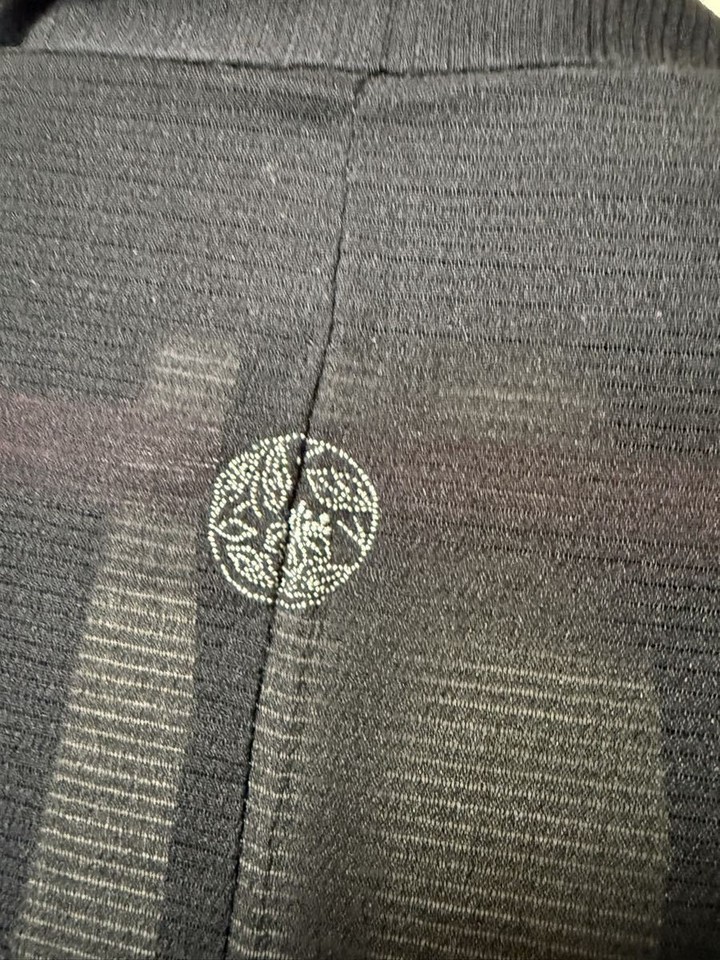 [KI721] Summer black silk, single crest, pure silk, women's haori ...