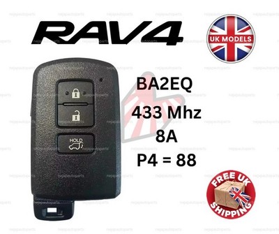 Toyota RAV 4 RAV4 3 Button Key Remote Fob 433 Mhz BA2EQ 8A | eBay UK