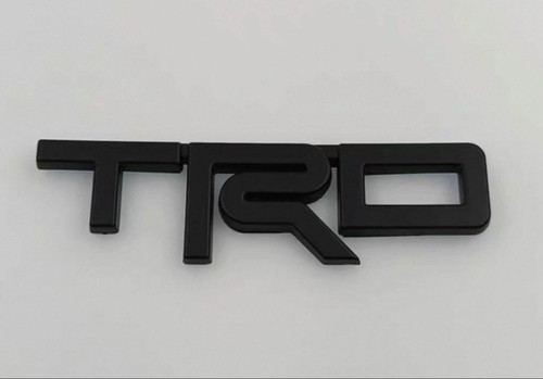 TRD Emblem Sticker Badge Matte Black ABS Toyota Car Logo 12.8cm x 3.5cm ...