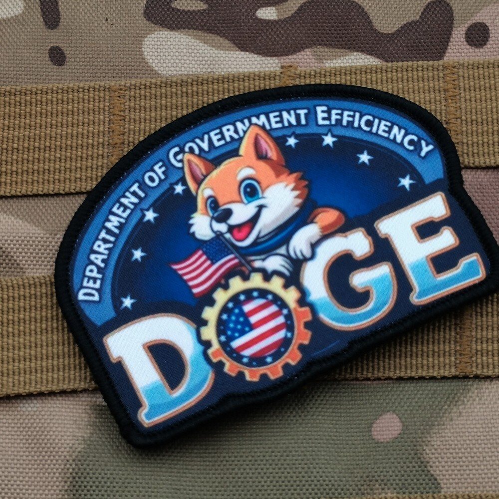 DOGE Trump Elon Musk PVC or Cloth MAGA Hook & Loop Morale Patch USA ...