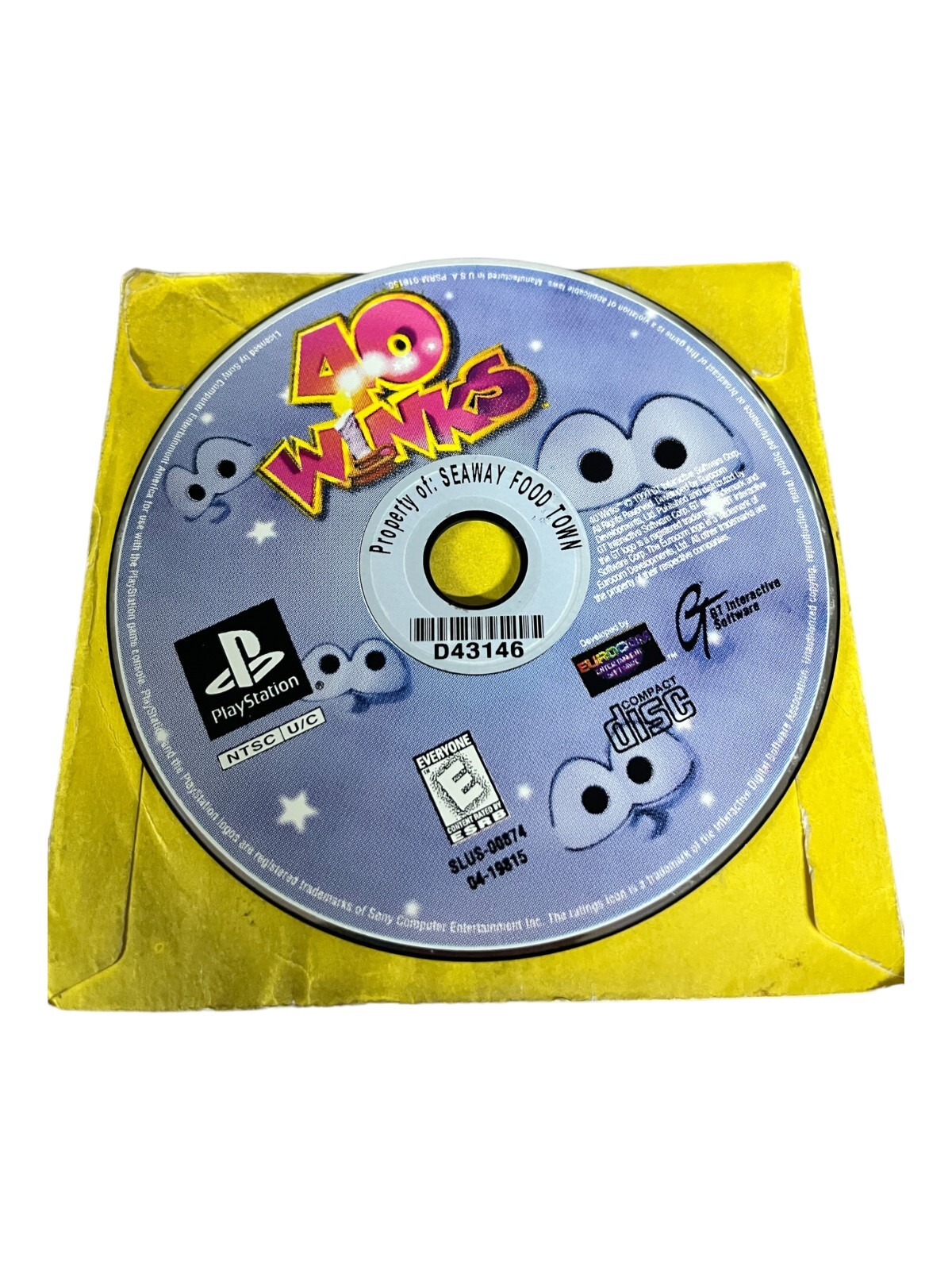 Sony PlayStation 1 PS1 Disc Only TESTED 40 Winks | eBay