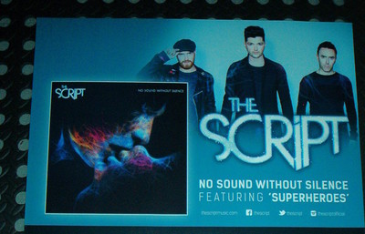 THE SCRIPT Australian PROMO DISPLAY POSTER No Sound Without Silence | eBay
