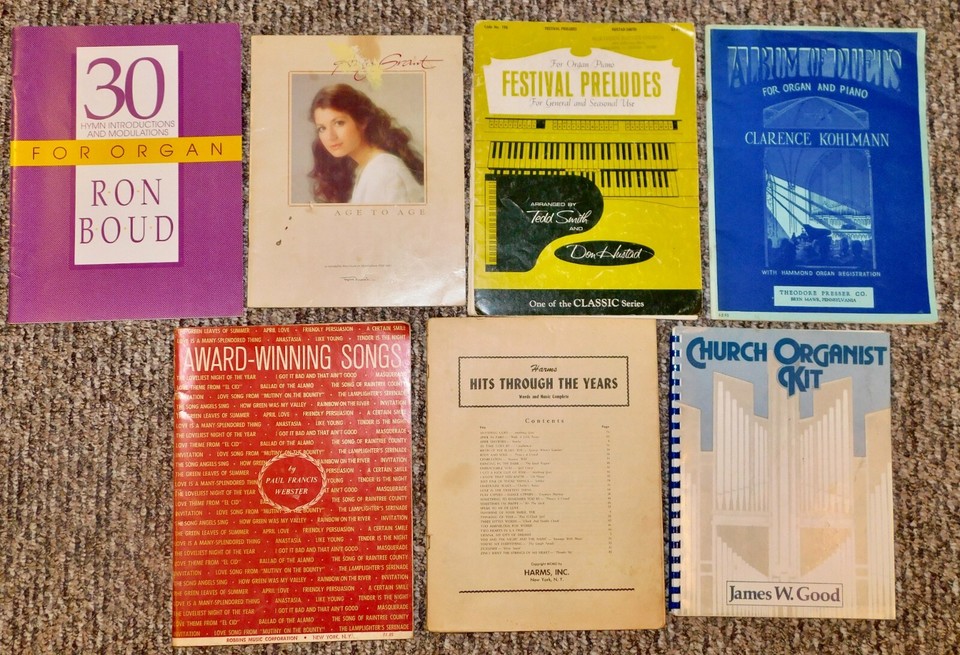 VINTAGE! Organ Piano Sheet Music LOT 19 Song Books Mixed Vocal Various ...
