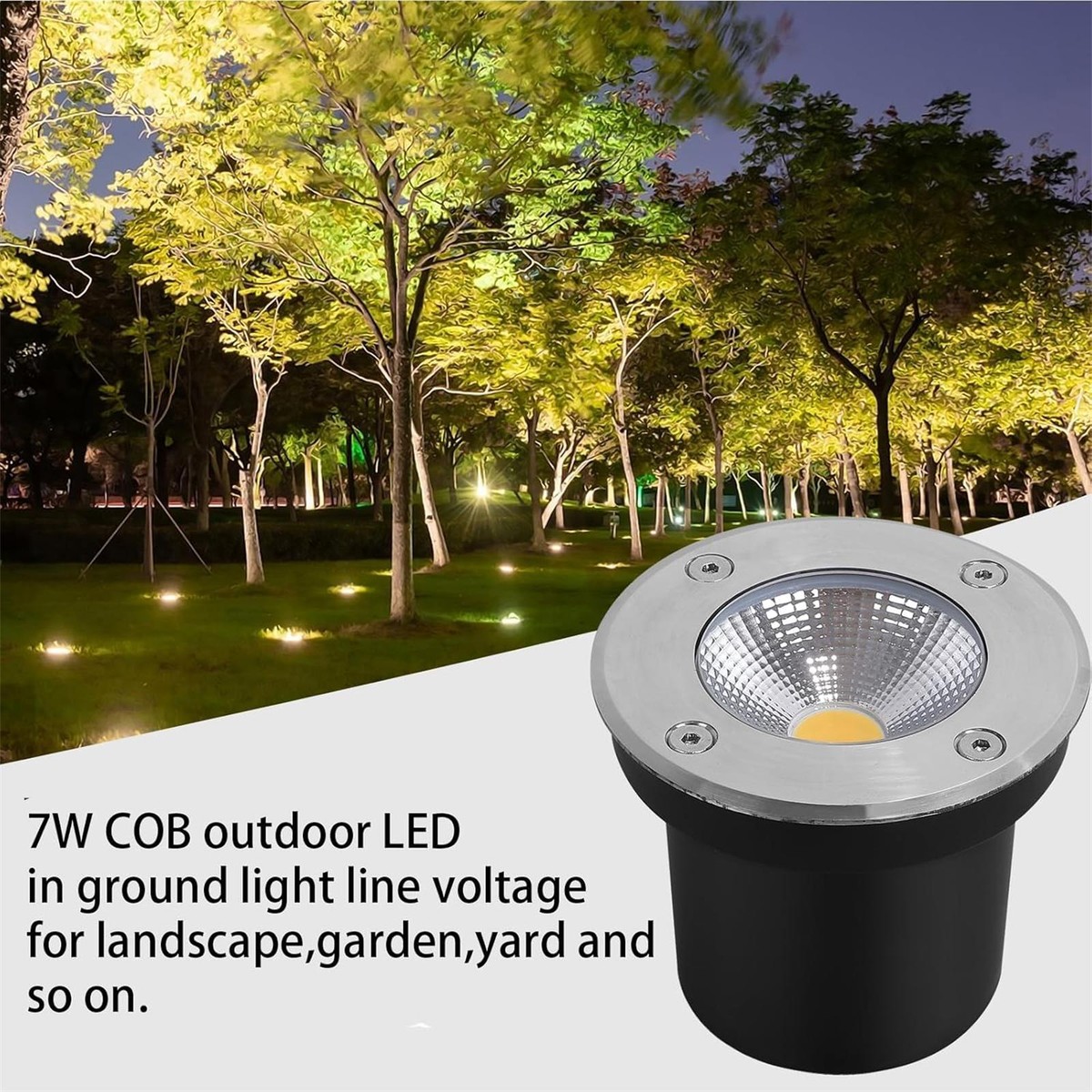 120 Volt Outdoor Landscape Lights LED Solar Garden Pathway Light, Dusk