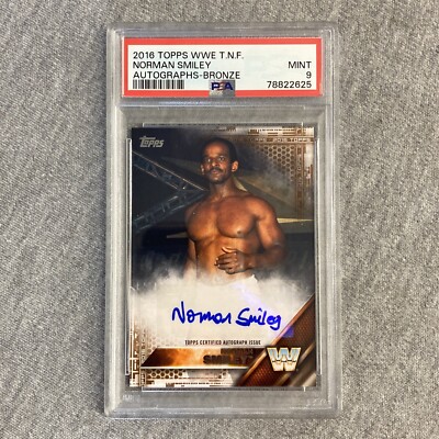 2016 Topps WWE Then, Now, Forever Autographs Norman Smiley Bronze PSA 9 ...