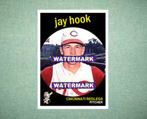 Jay Hook Cincinnati Redlegs 1959 Style Custom Baseball Art Card | eBay