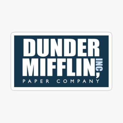The Office, Dunder Mifflin Vinyl Die Cut Sticker | eBay
