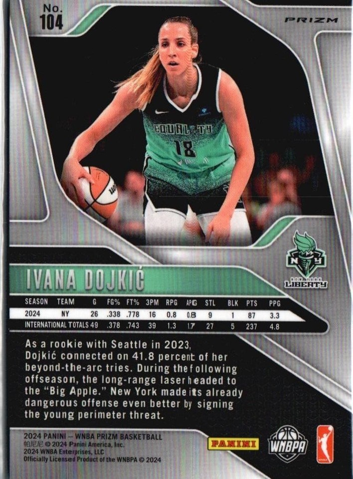 2024 Panini Prizm WNBA #104 Ivana Dojkic Green Prizms | eBay