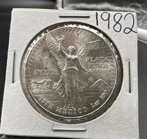 1982 Mo 1 oz Onza Mexico Libertad Choice BU UNC Ley .999 Plata Pura SKU ...