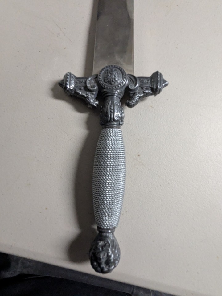 Vintage Toledo Spain Souvenir Engraved Decorative Sword Dagger Long ...