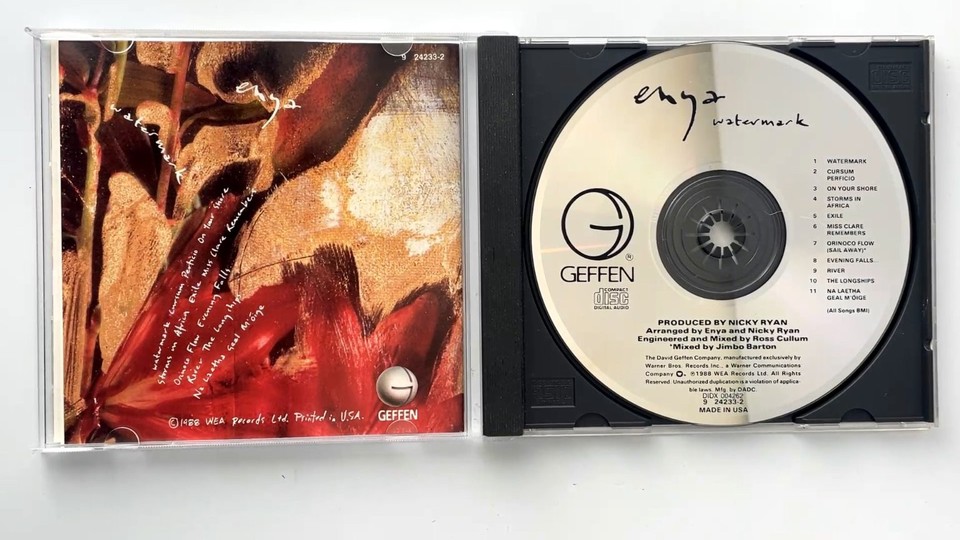 Enya - Watermark CD 1988 New Age Geffen Label 11 Tracks | eBay