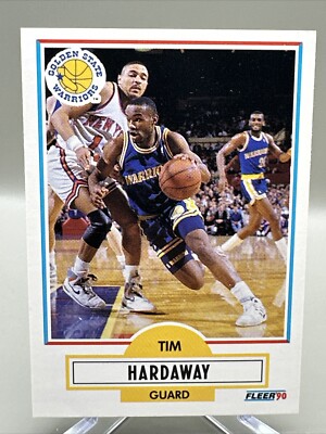 1990-91 Fleer Tim Hardaway #63 Rookie Basketball Card RC Golden St ...