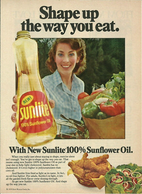 1979 Sunlite Sunflower Oil vintage print ad 70's Hunt-Wesson ...
