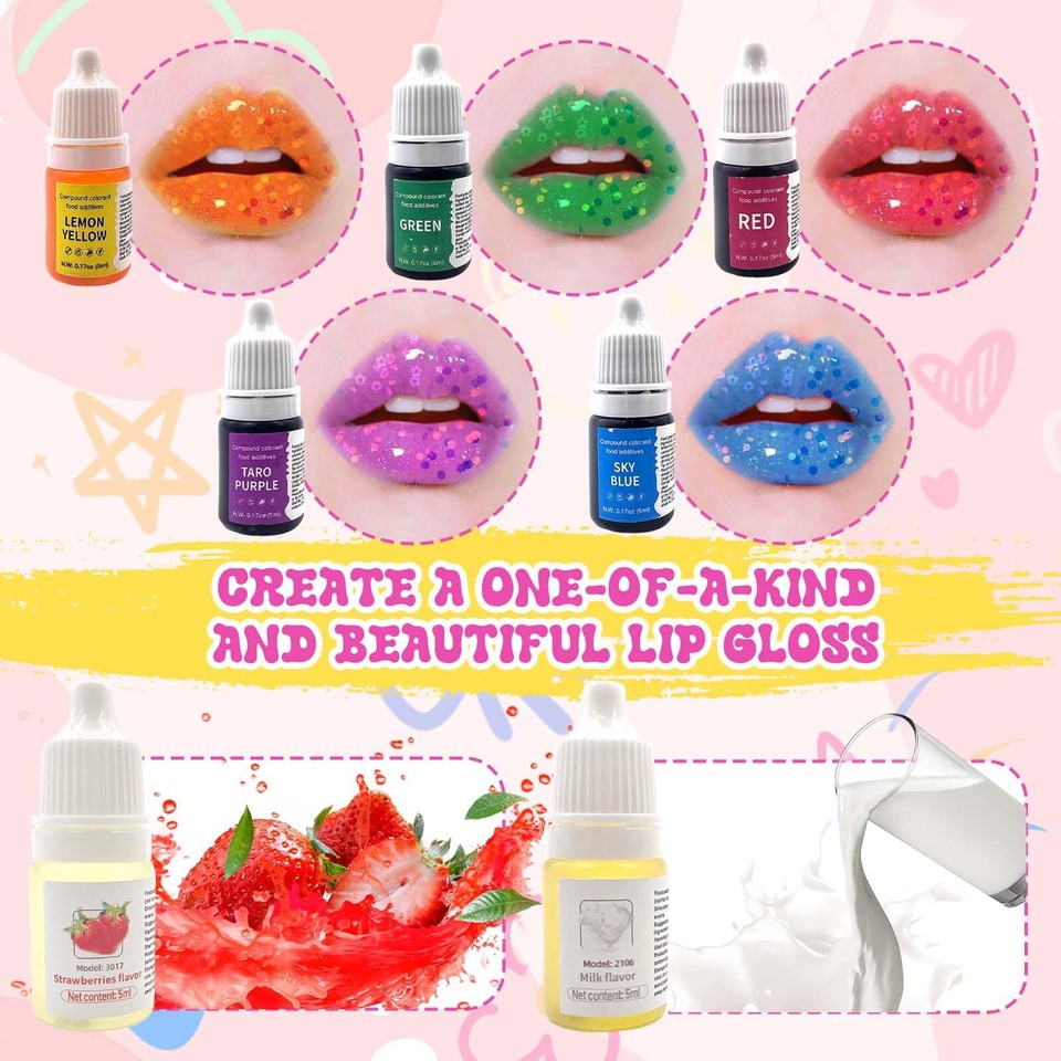 Lip Gloss Making Kit 70PCS Diy Lip Gloss Kit Beginner Lip Gloss Set ...