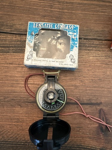 Vintage Engineer Directional Lensatic Compass With Original Box | eBay