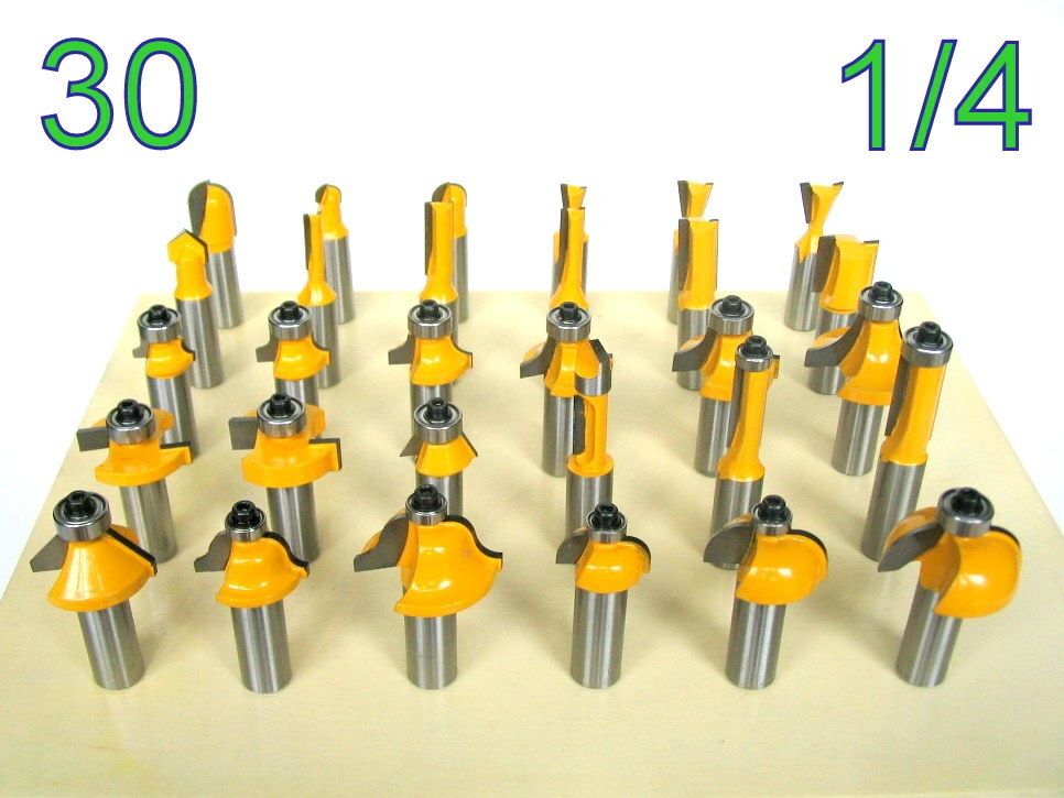 30 pc 1/4 Shank Carbide tipped Router Bit Set sct-888 | eBay