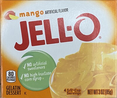 Jello MANGO Gelatin Dessert 3 oz Box Jell-O - NEW FREE SHIPPING | eBay