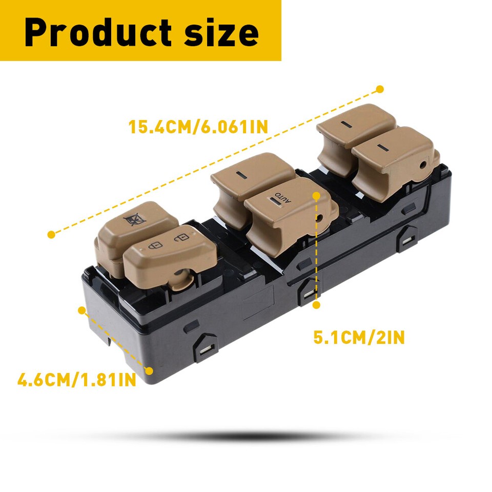 Master Power Window Switch for Hyundai Sonata 2011-2015 Front LH 93570 ...