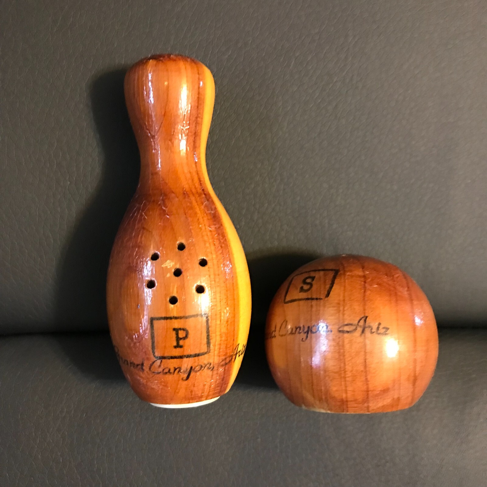 Pair of Vintage Bowling Ball & Pin Salt & Pepper Shakers | eBay