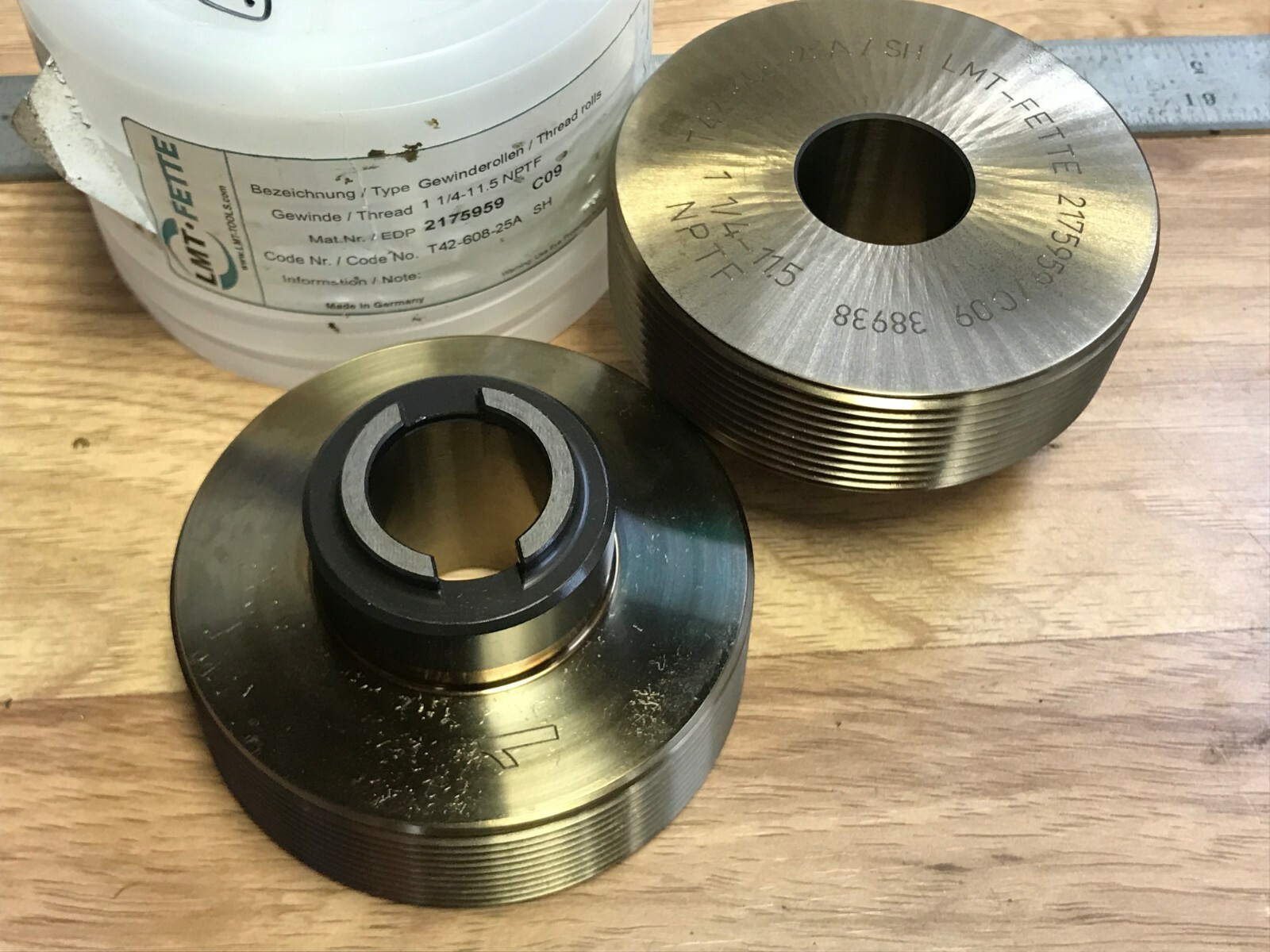 NEW SET OF FETTE THREAD ROLLING DIES 1 1/4 X 11.5 NPTF | eBay