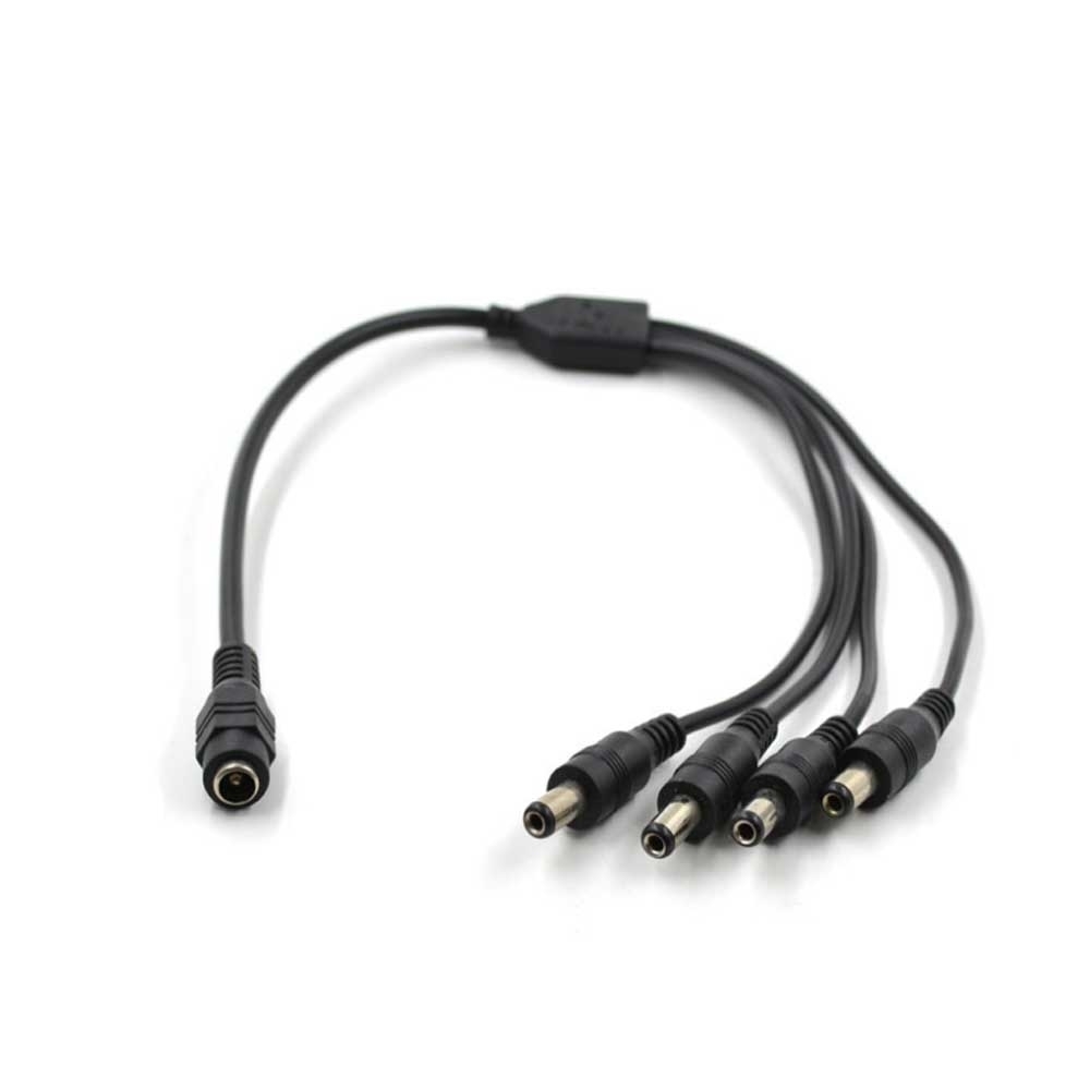 CCTV Security Camera 5.5/2.1mm 1 to 4 Port Power Splitter Cable ...