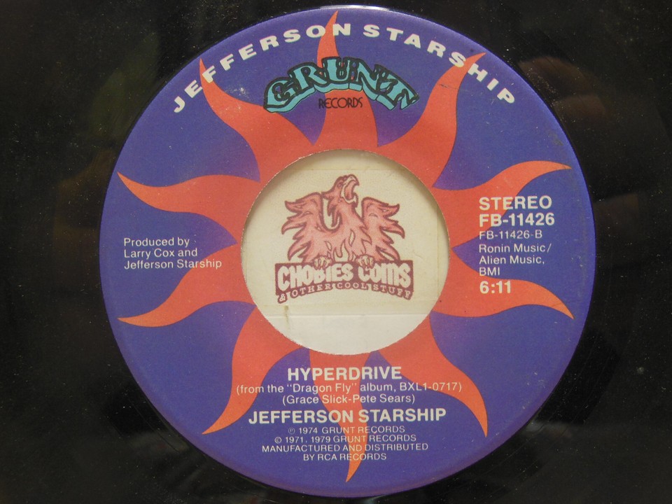 Jefferson Starship – Light The Sky On Fire / Hyperdrive, 45 RPM VG (21D ...