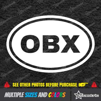 OBX Sticker Outer Banks Decal Oval Window North Carolina Car Truck ...