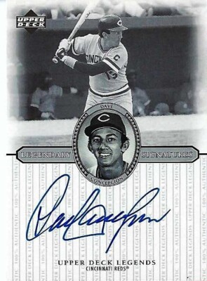 DAVE CONCEPCION 2000 UD Legends Authentic Autograph Cincinnati Reds | eBay