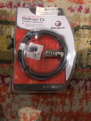 Targus Defcon CL Laptop Security Combo Combination Cable Lock PA410U ...