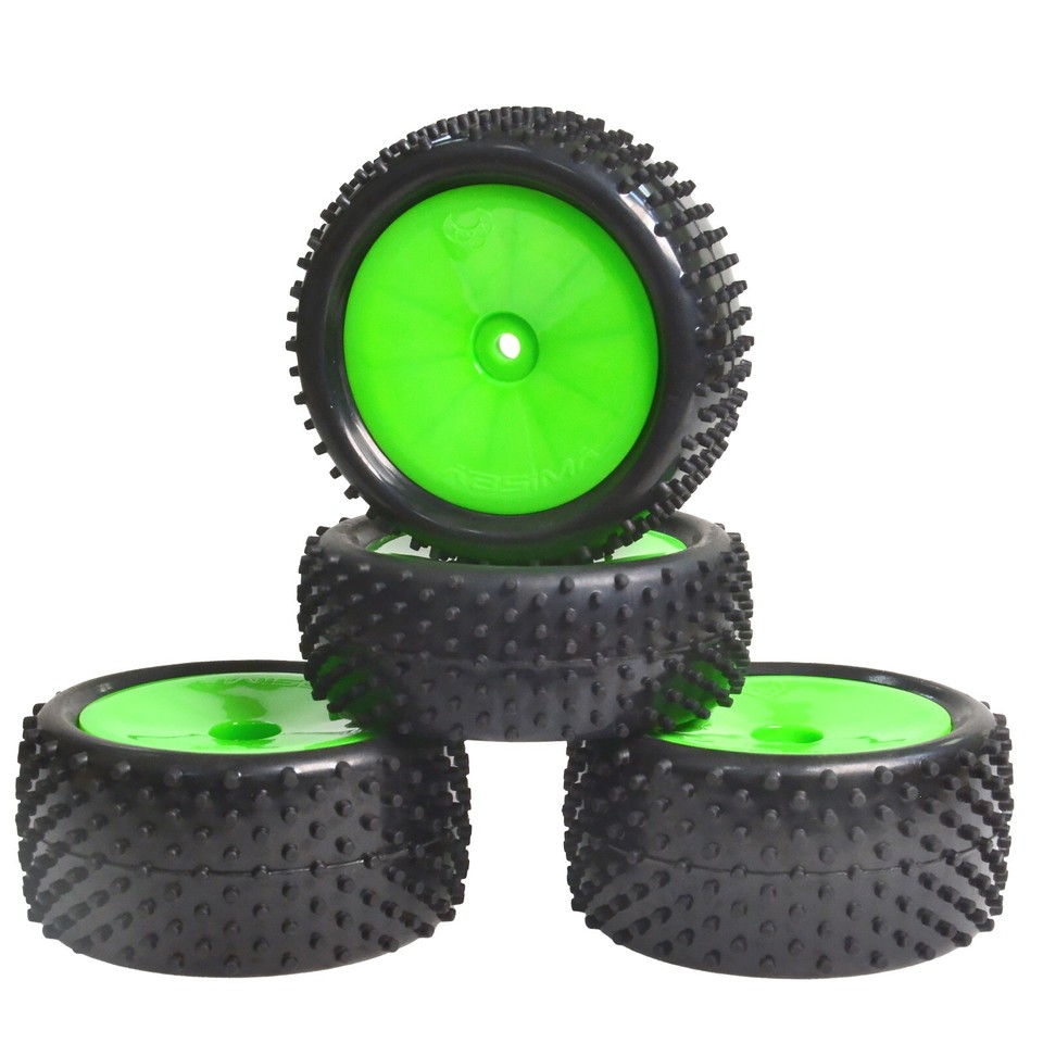 1/10 Rc Buggy Front/Rear Tires W/Wheels For Tamiya TT02B/ TT-02B Tyre ...