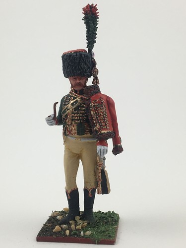 Painted Napoleonic metal figure 60 mm 1/30, French Mounted chasseur VID ...