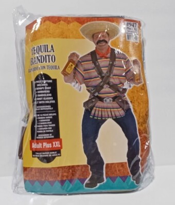 New Mexican Bandito Outlaw Desperado Adult Plus Men XXL Halloween ...