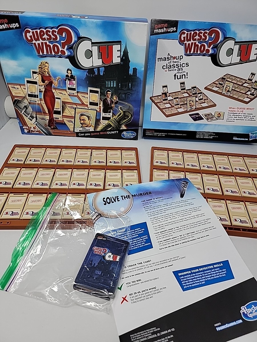 Guess Who Clue Game Mashups Hasbro Gaming Party Family Hasbro Gaming