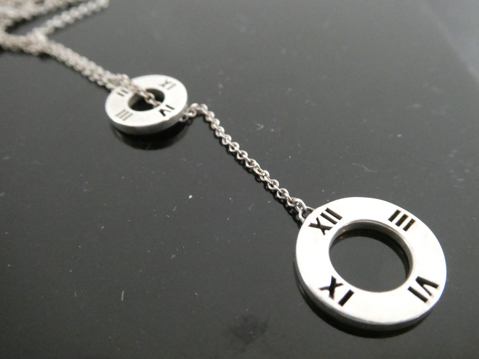 Tiffany & Co. Atlas Roman Collection Sterling Silver 925 Lariat Chain ...