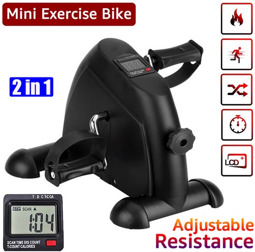 Portable Pedal Stationary Bike Under Desk Arm And Leg Exercise Bike ...
