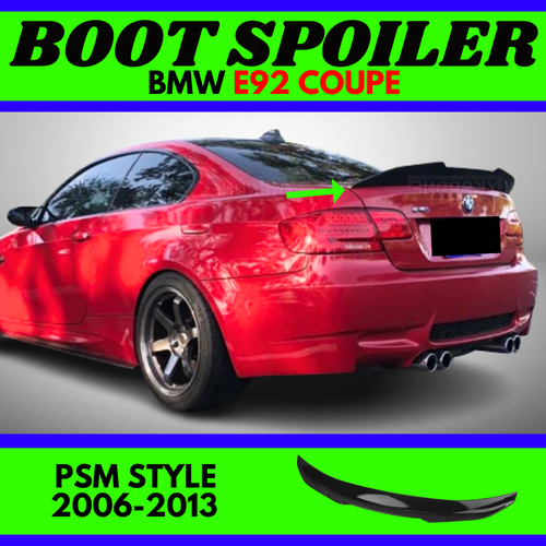 For Coupe E92 BMW Gloss Black PSM Style Boot Spoiler (06-13) Trunk Wing ...